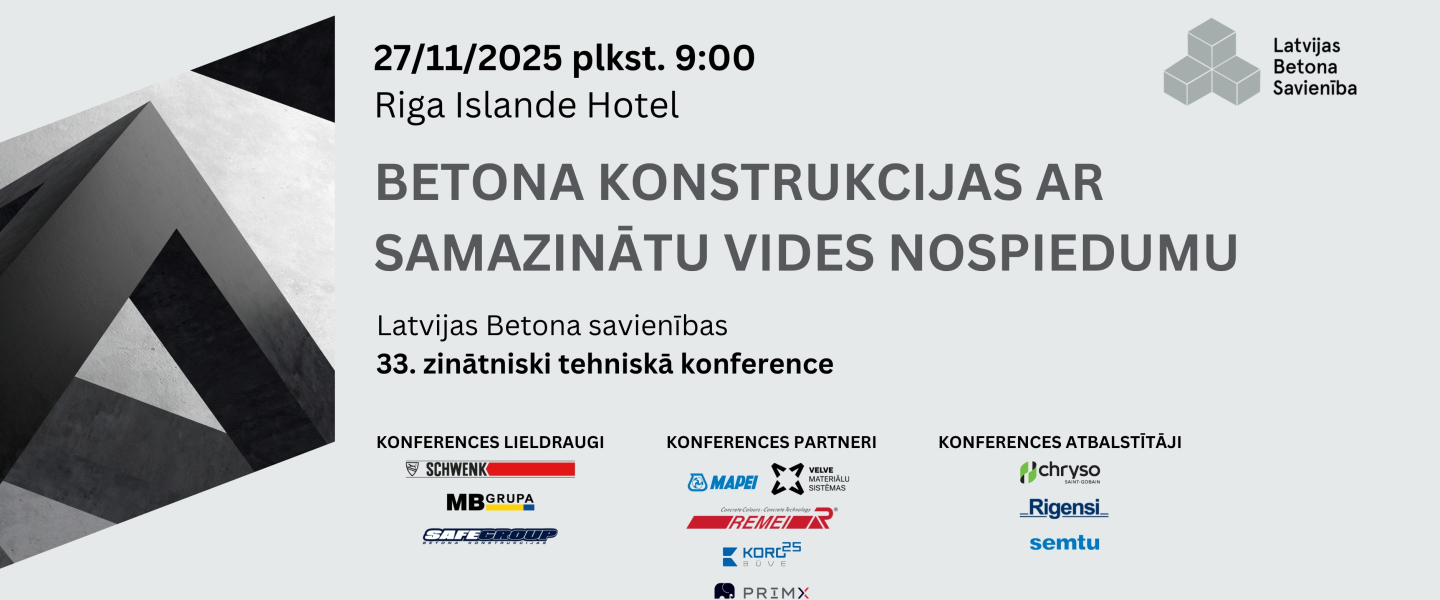 33rd Scientific and Technical Conference of the Latvian Concrete Association - tickets aula.lv