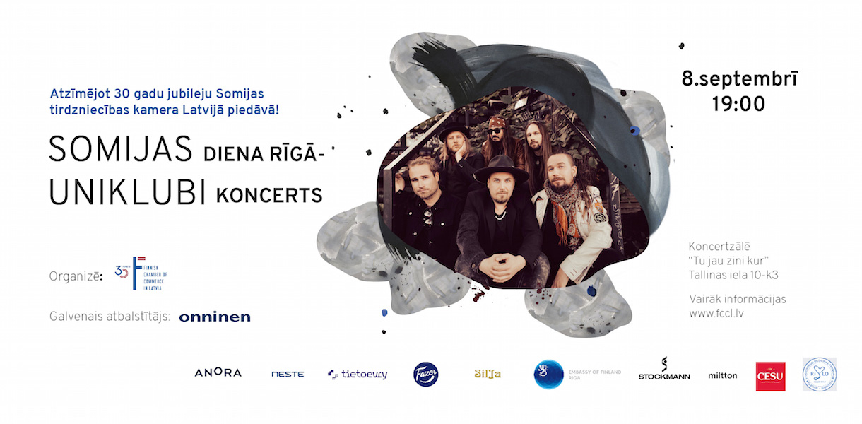 Finnish Day in Riga, Music band Uniklubi - tickets aula.lv